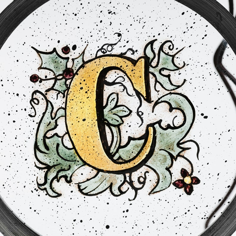 Alphabet on Glass, Personalized Letter C, Anniversary Custom Gift, Old ...