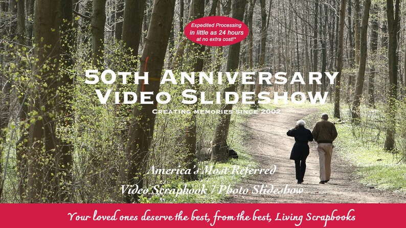 50th Anniversary Slide Show Video - Etsy