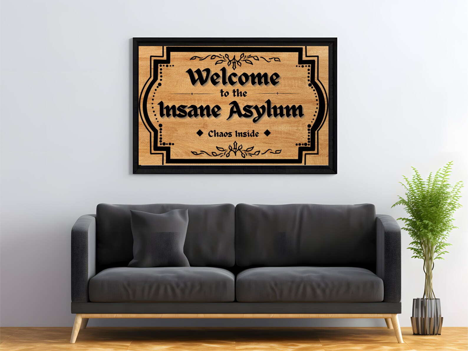Dark Humor Wall Art, Halloween Home Decor, Insane Asylum Digital Print ...