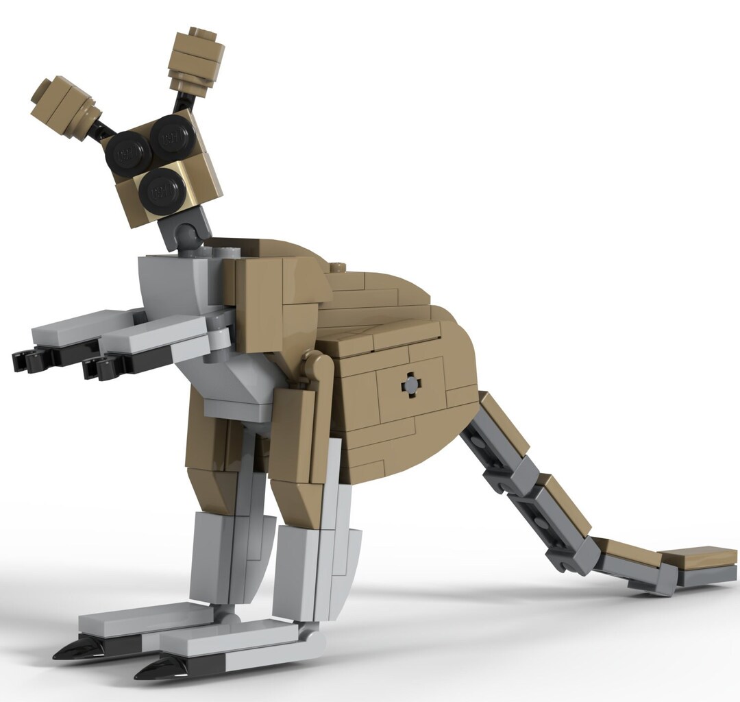 Brick-a-nimal Kangaroo, Custom Brick Kangaroo - Etsy