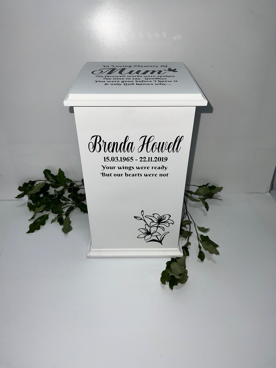 Large Tall Ashes Casket/urn/box Cremation Memorial Urn Casket Box ...