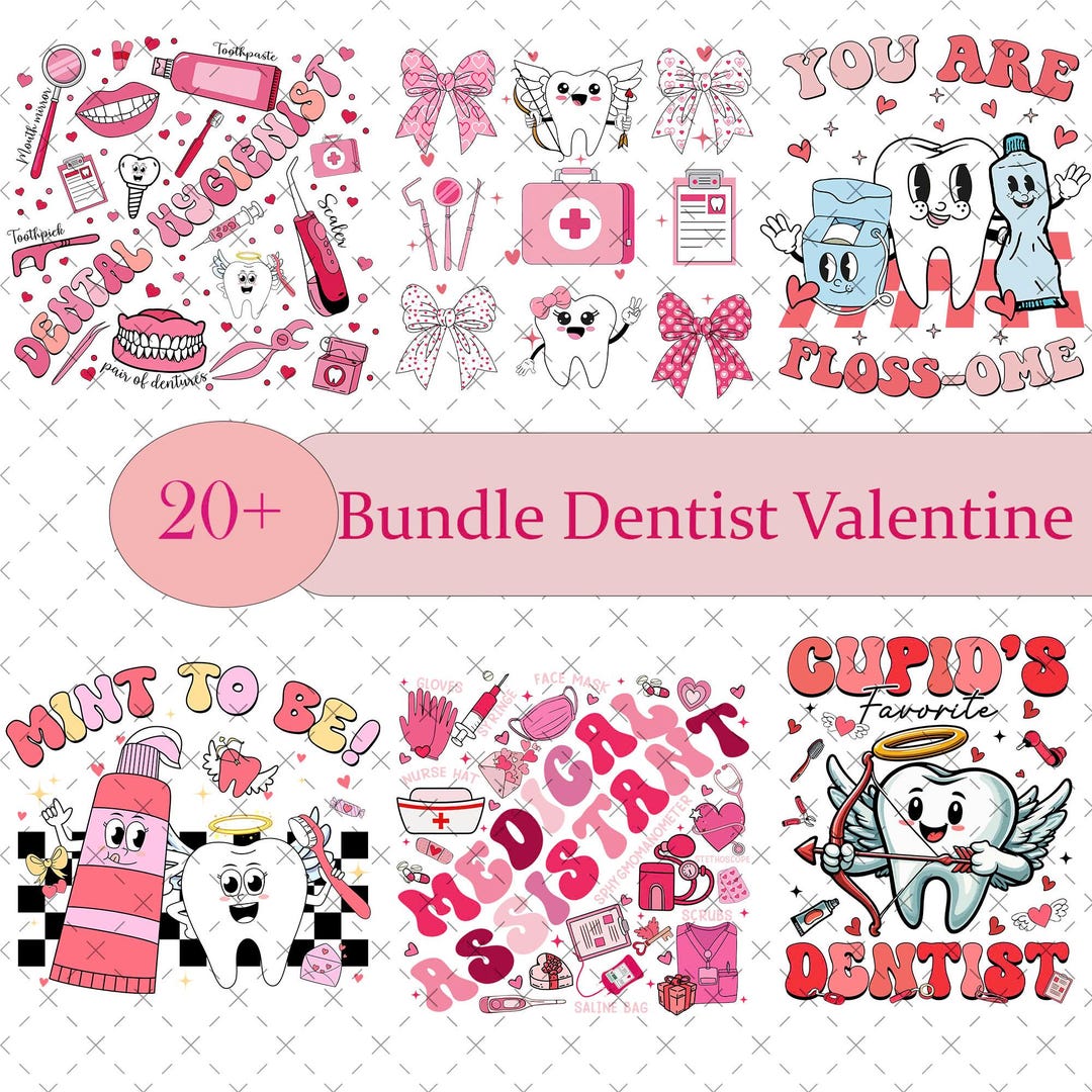 20 Dental Squad Valentine Bundle, Dentist Valentine Bundle, Dental ...
