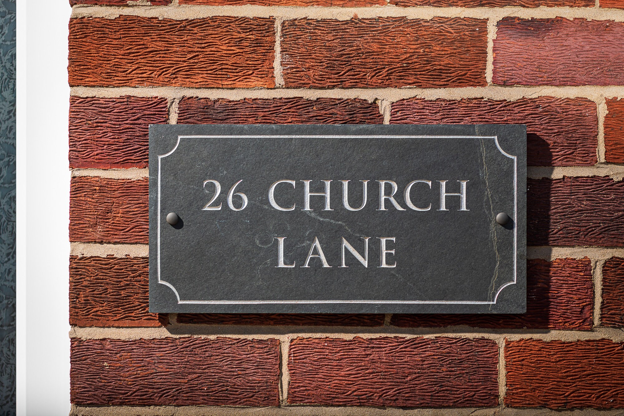 Engraved Address Slate Sign With Border Detail 8 X 16 Inches - Etsy