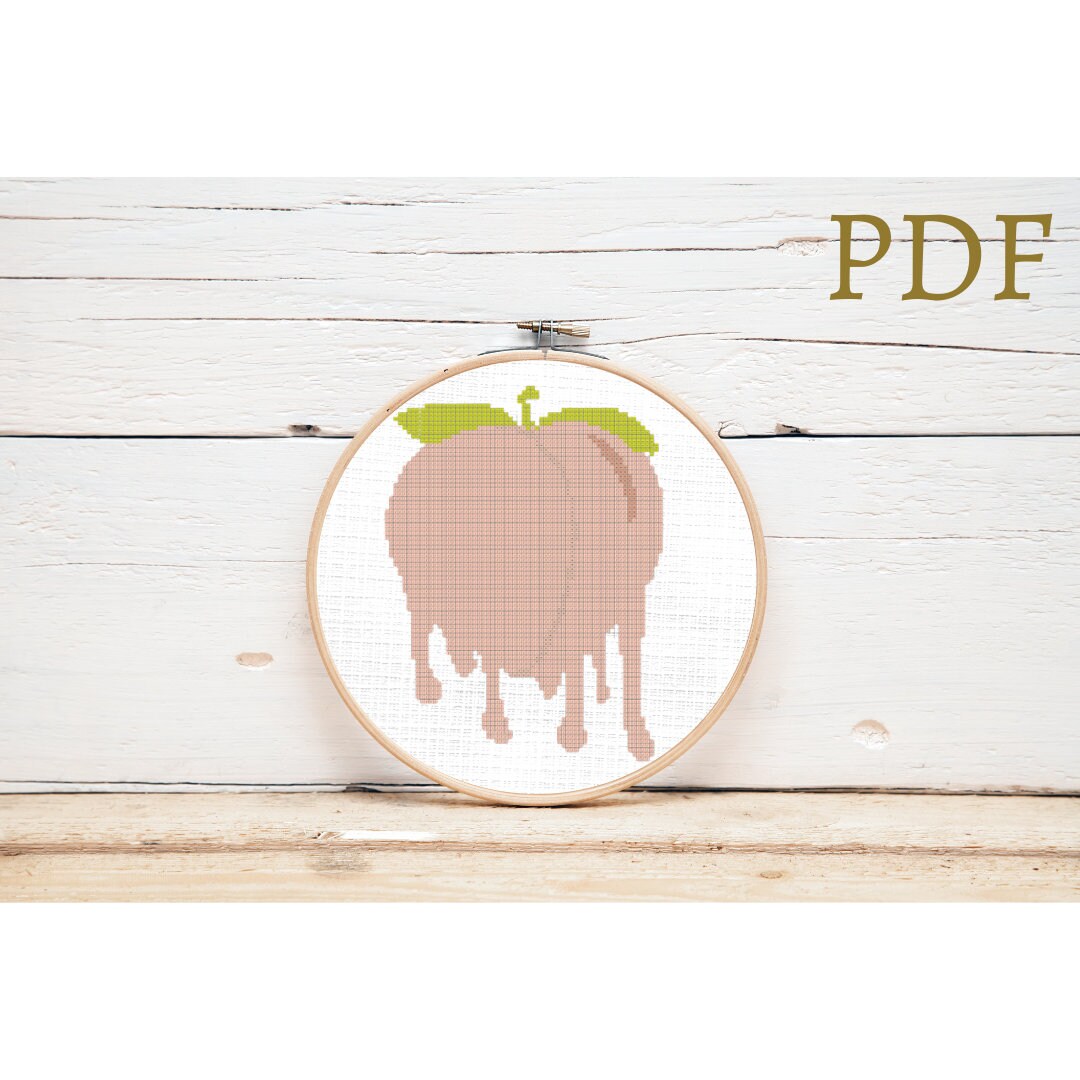 Melting Peachy Cross-stitch PDF Pattern - Etsy