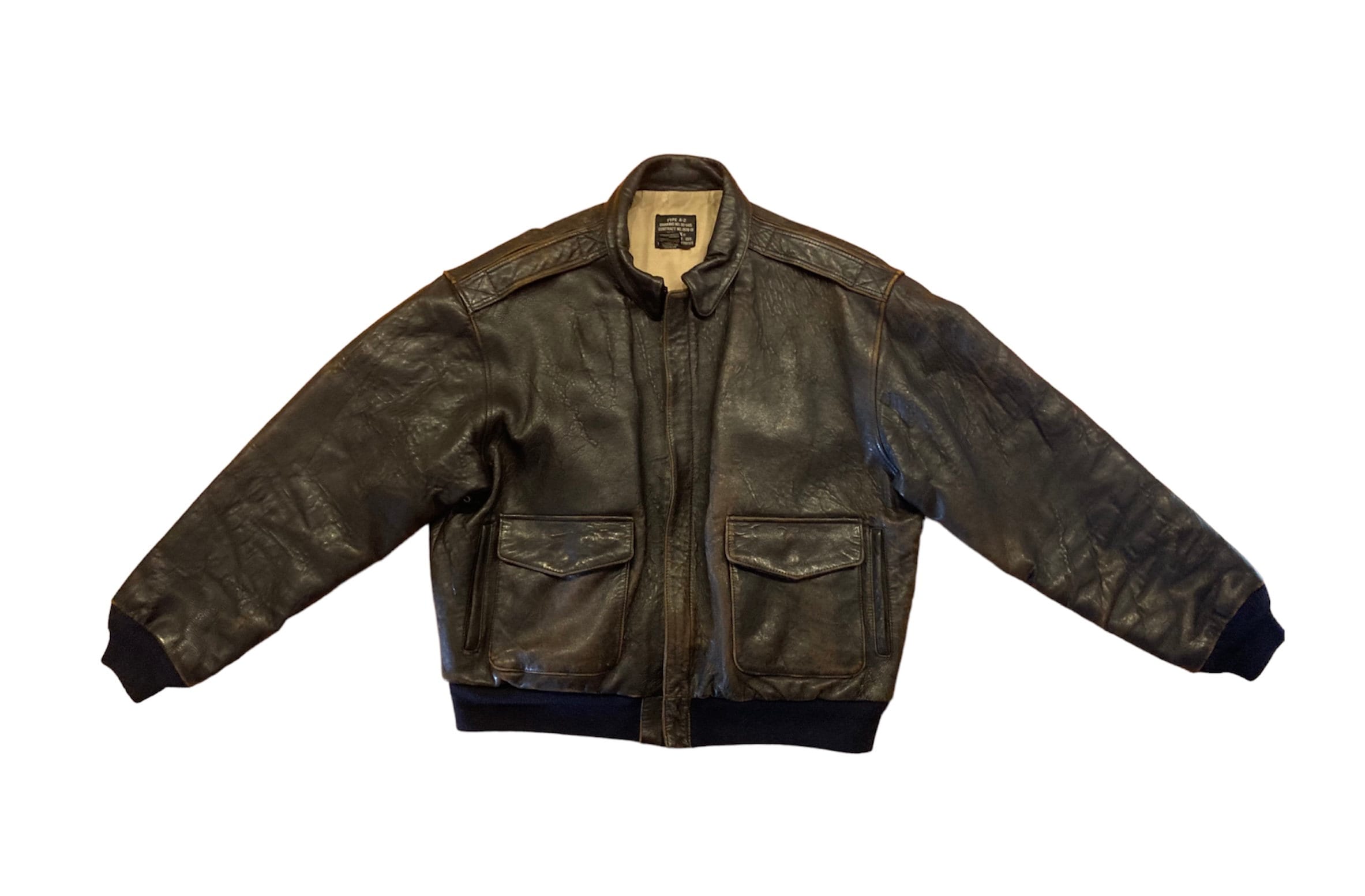 Vintage XXL Avirex Type A-2 Leather Flight Jacket - Etsy