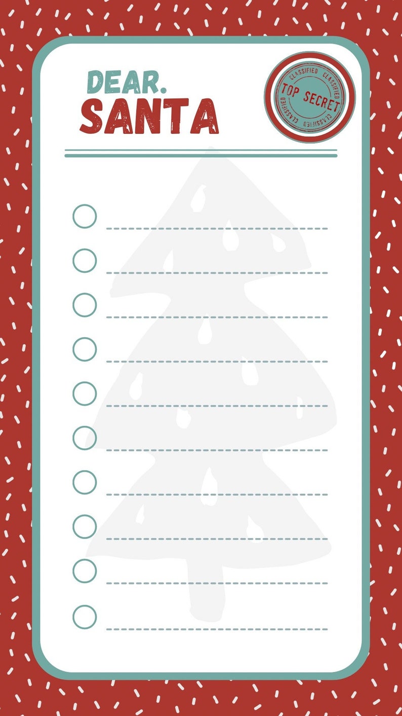 Santa Wish List SVG Instant Download SVG, PNG, Jpeg Digital Download - Etsy