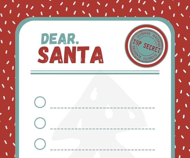 Santa Wish List SVG Instant Download SVG, PNG, Jpeg Digital Download - Etsy