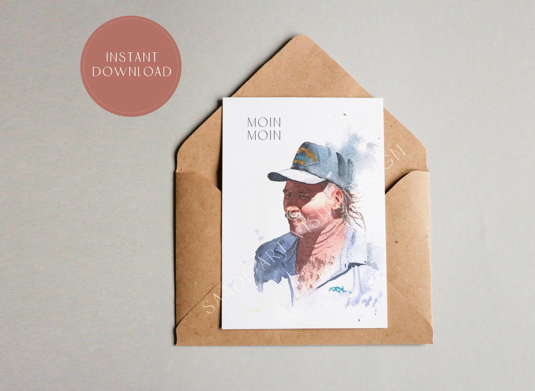 Moin Moin Greeting Card,printable Greeting Card, Digital Card, Digital ...