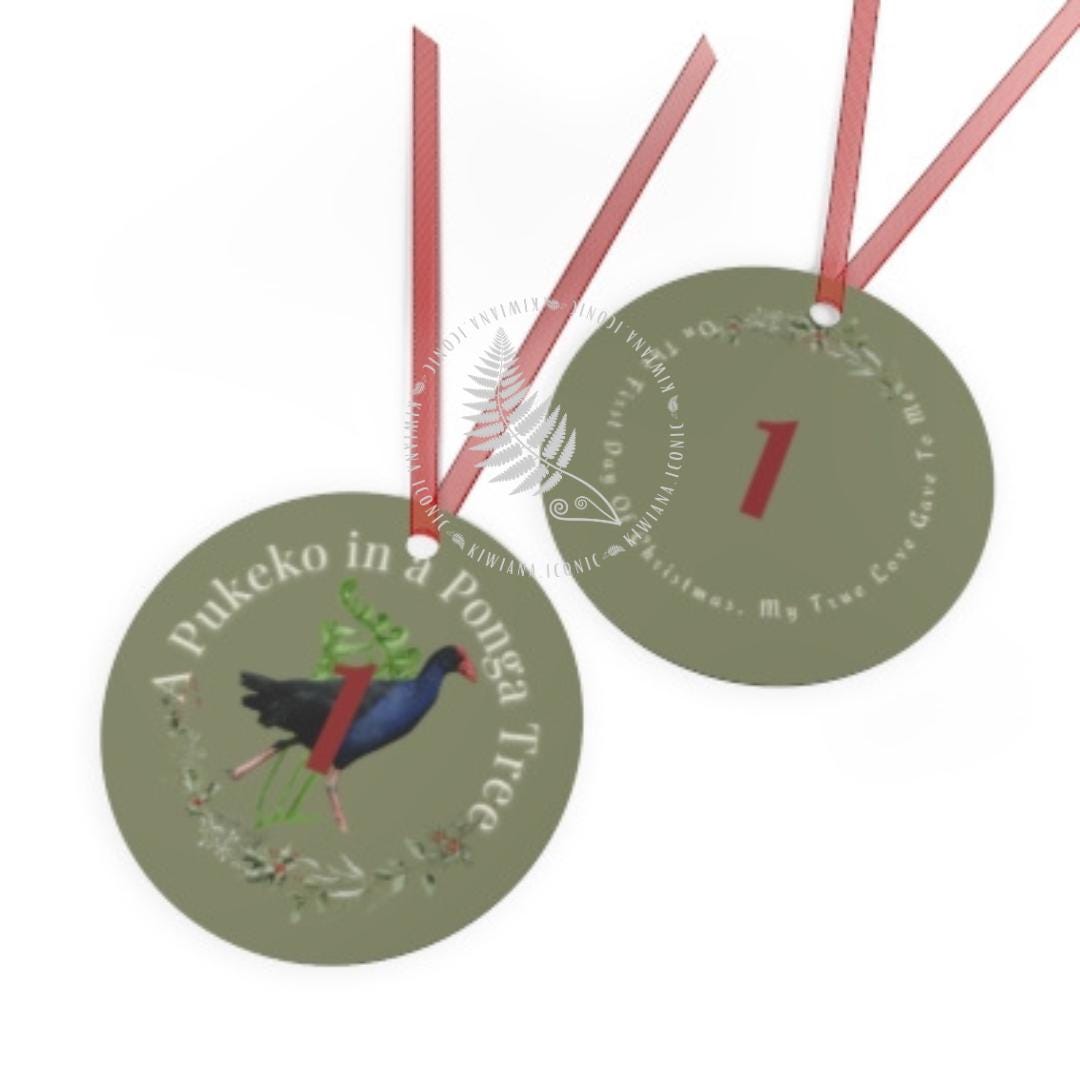 A Pukeko in A Ponga Tree Aluminium Christmas Tree Ornaments - Etsy ...