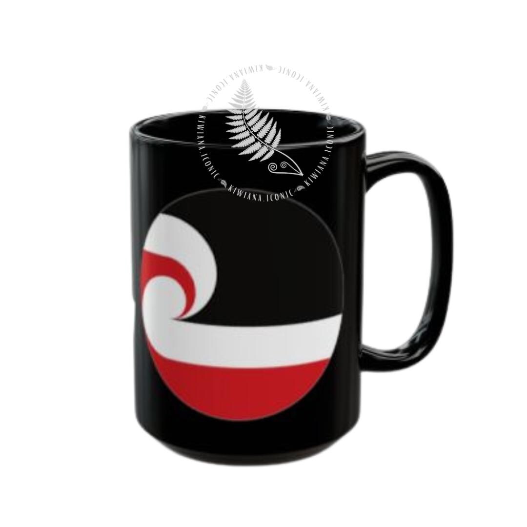 New Zealand Maori Flag Design Mug, Nostalgic Maori Heritage Coffee Mug ...