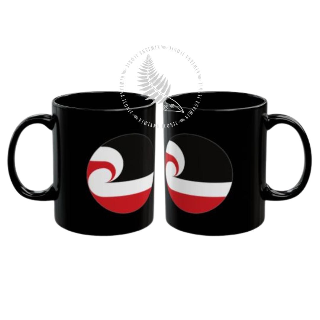 New Zealand Maori Flag Design Mug, Kiwiana Heritage, Gift for NZ Expat ...