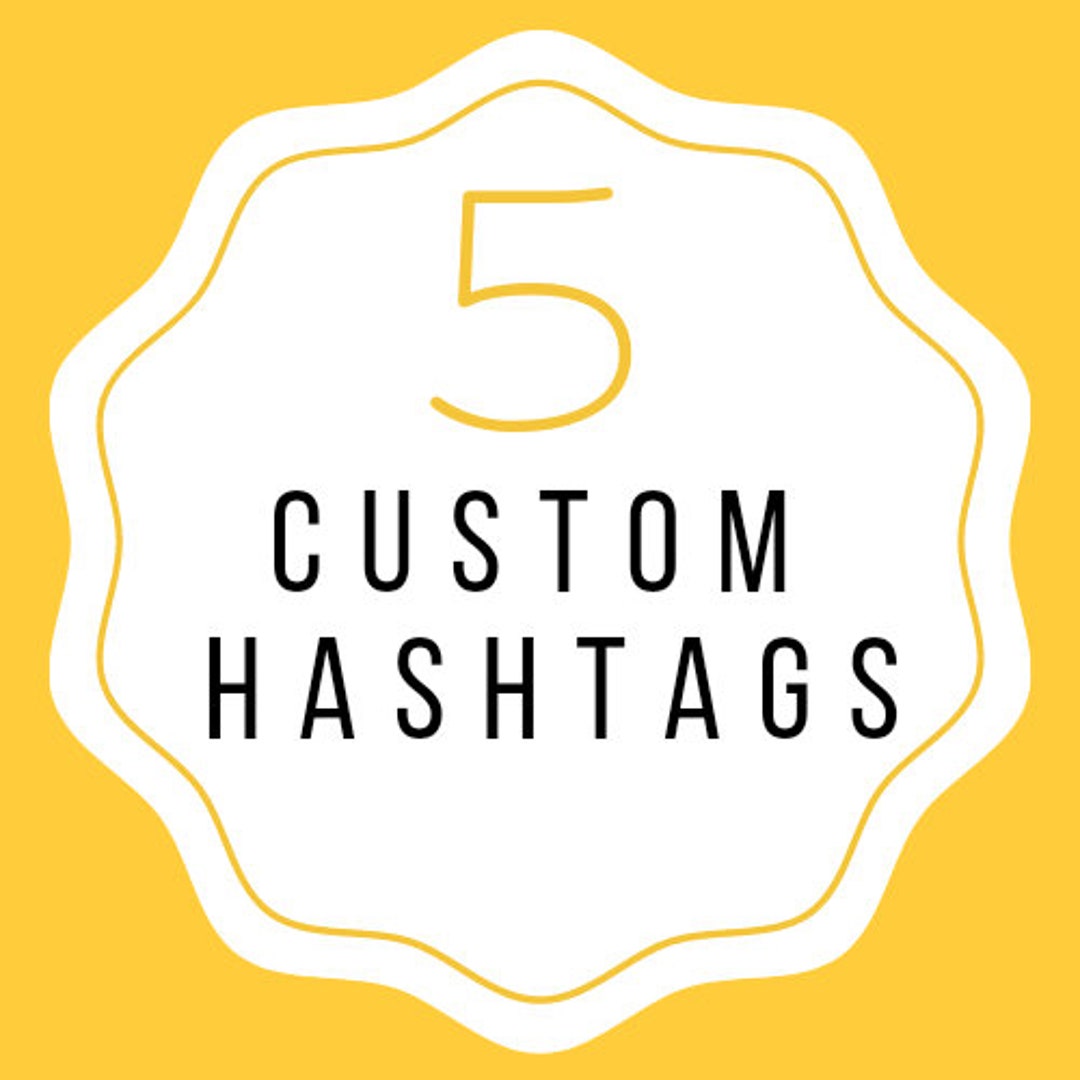 5 Custom Wedding Hashtags Personalized Social Media Hashtags Great for ...