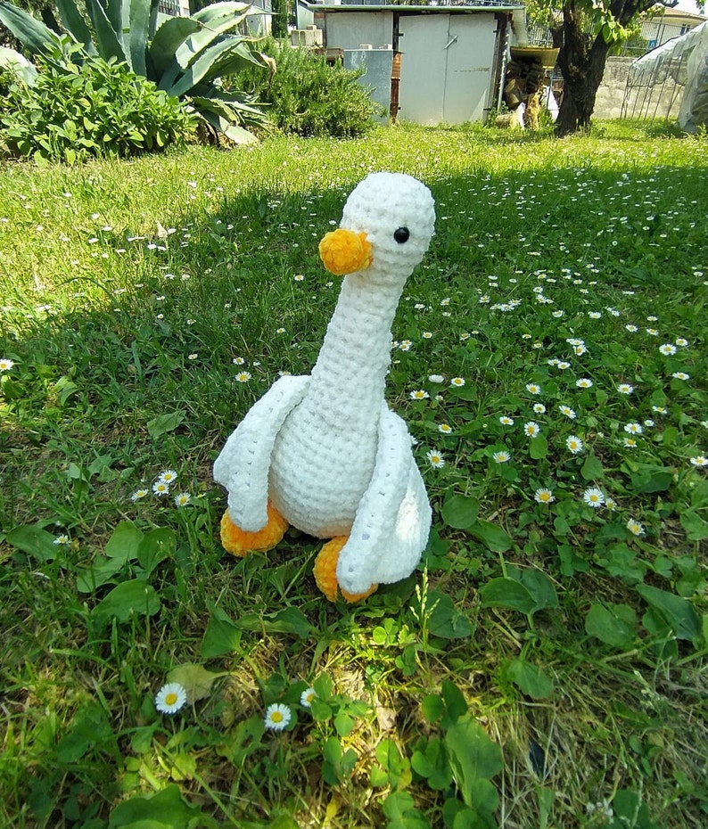 MIRKO Goose Puppet, Amigurumi Bird Puppet, Large Plush Goose ...