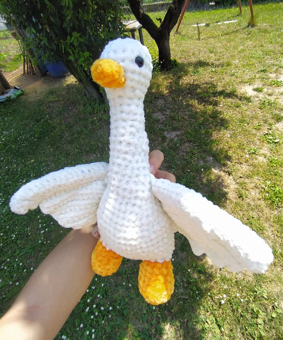 MIRKO Goose Puppet, Amigurumi Bird Puppet, Large Plush Goose ...
