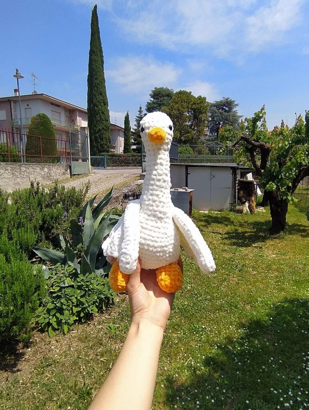 MIRKO Goose Puppet, Amigurumi Bird Puppet, Large Plush Goose ...