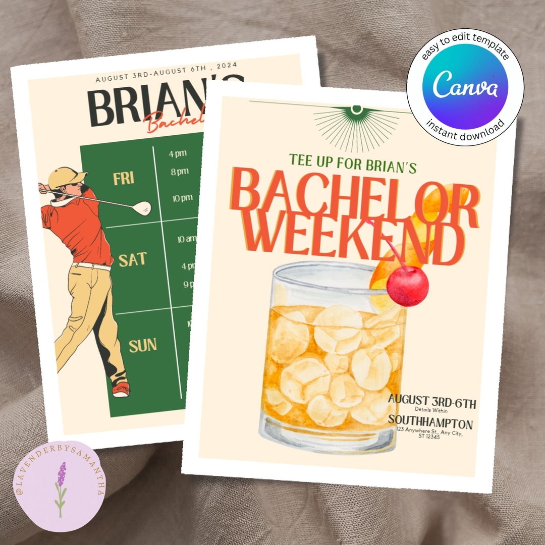 Bachelor Weekend Itinerary | Bachelor Party | Golf Bachelor Party ...
