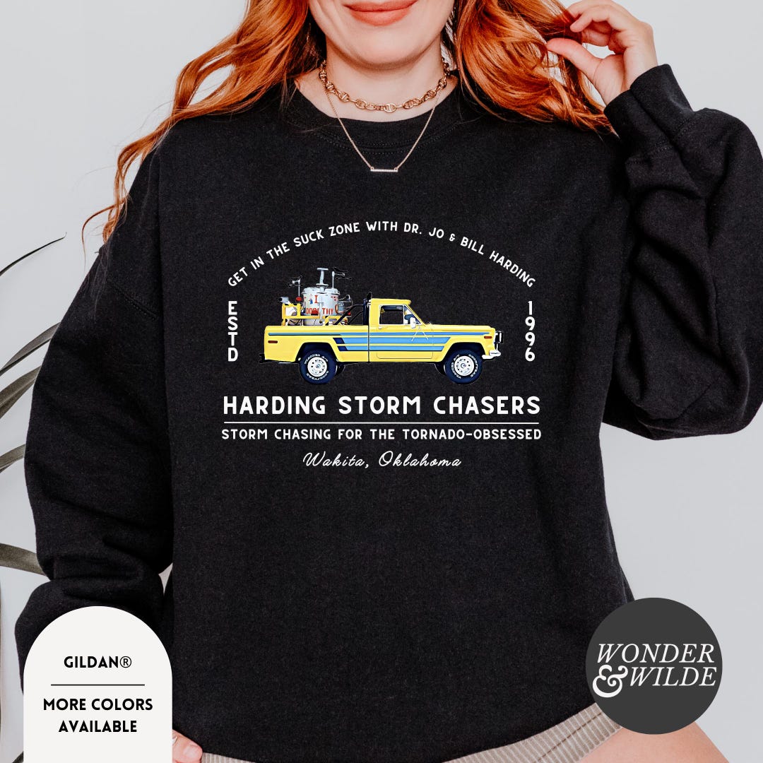 Harding Storm Chasers Twister Tornado Geeky Sweatshirt, Movie Lover ...
