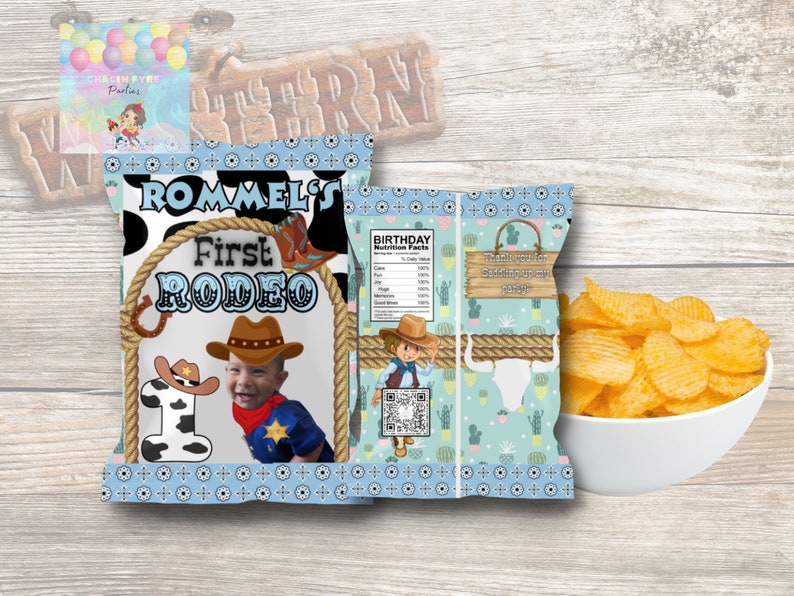 Personalized Rodeo Chip Bag - Western Chip Bag- Custom Western Party ...