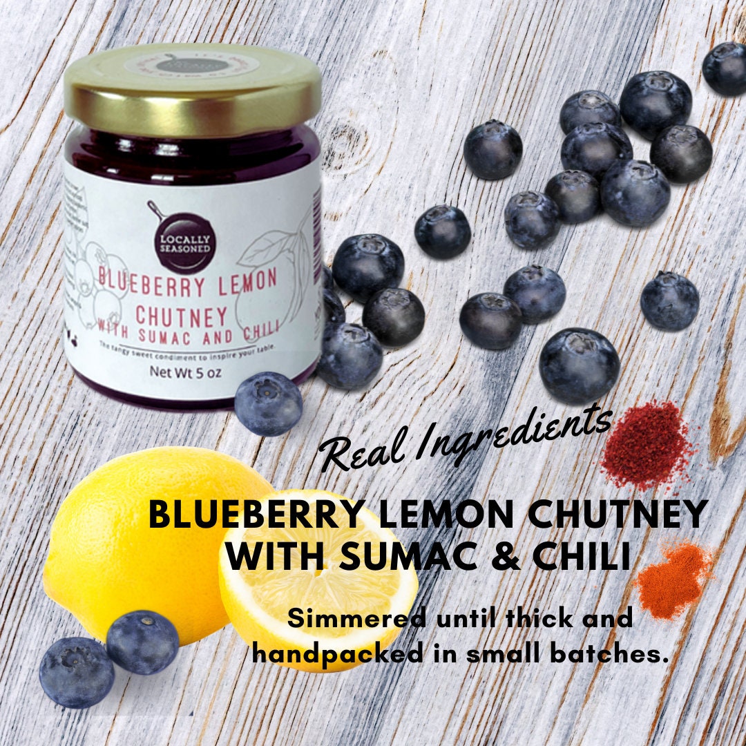 Blueberry Lemon Chutney With Sumac & Chili - Etsy