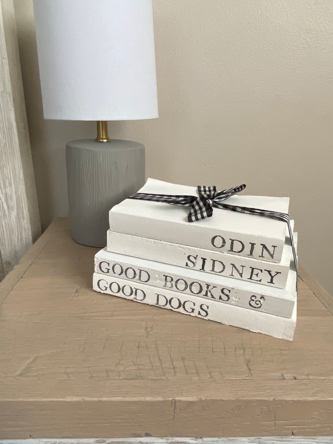 Personalized Book Stacks (good Books and Good Dogs) - Etsy