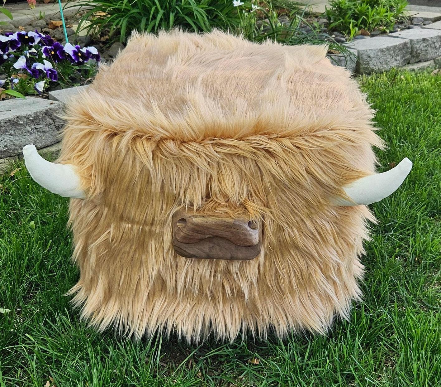 Highland Cow Footstool, Brown - Etsy