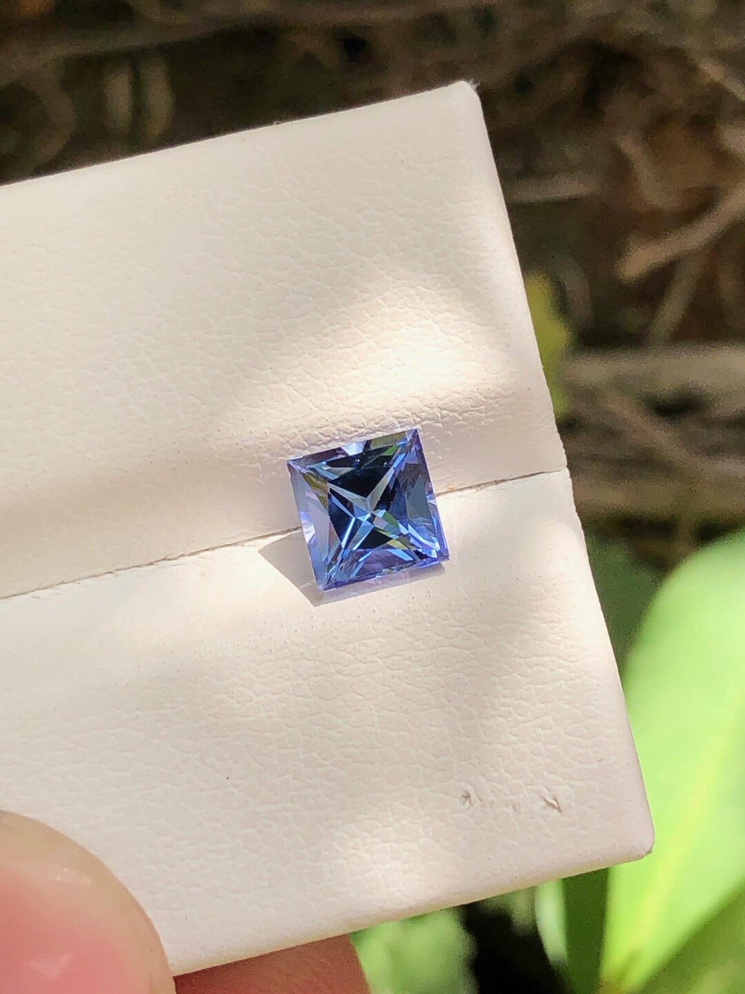 Natural Tanzanite 5x5 Mm Princess Cut 0.62 Carat Loose Gemstone, Blue ...