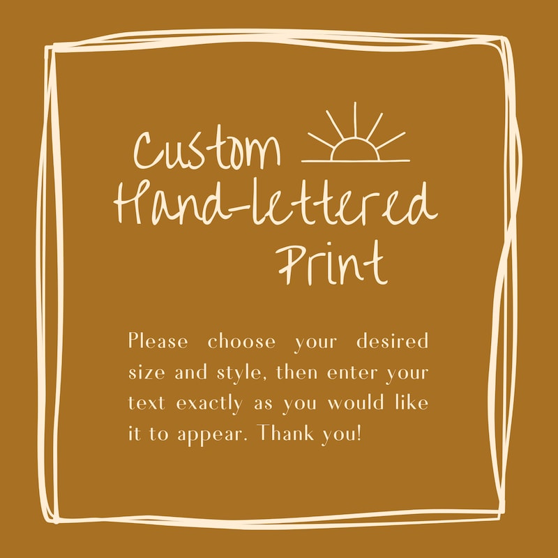 Hand Lettered Print - Etsy