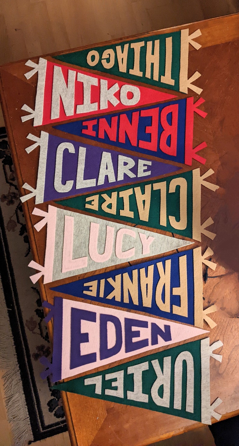 Custom Felt Name Pennant - Etsy