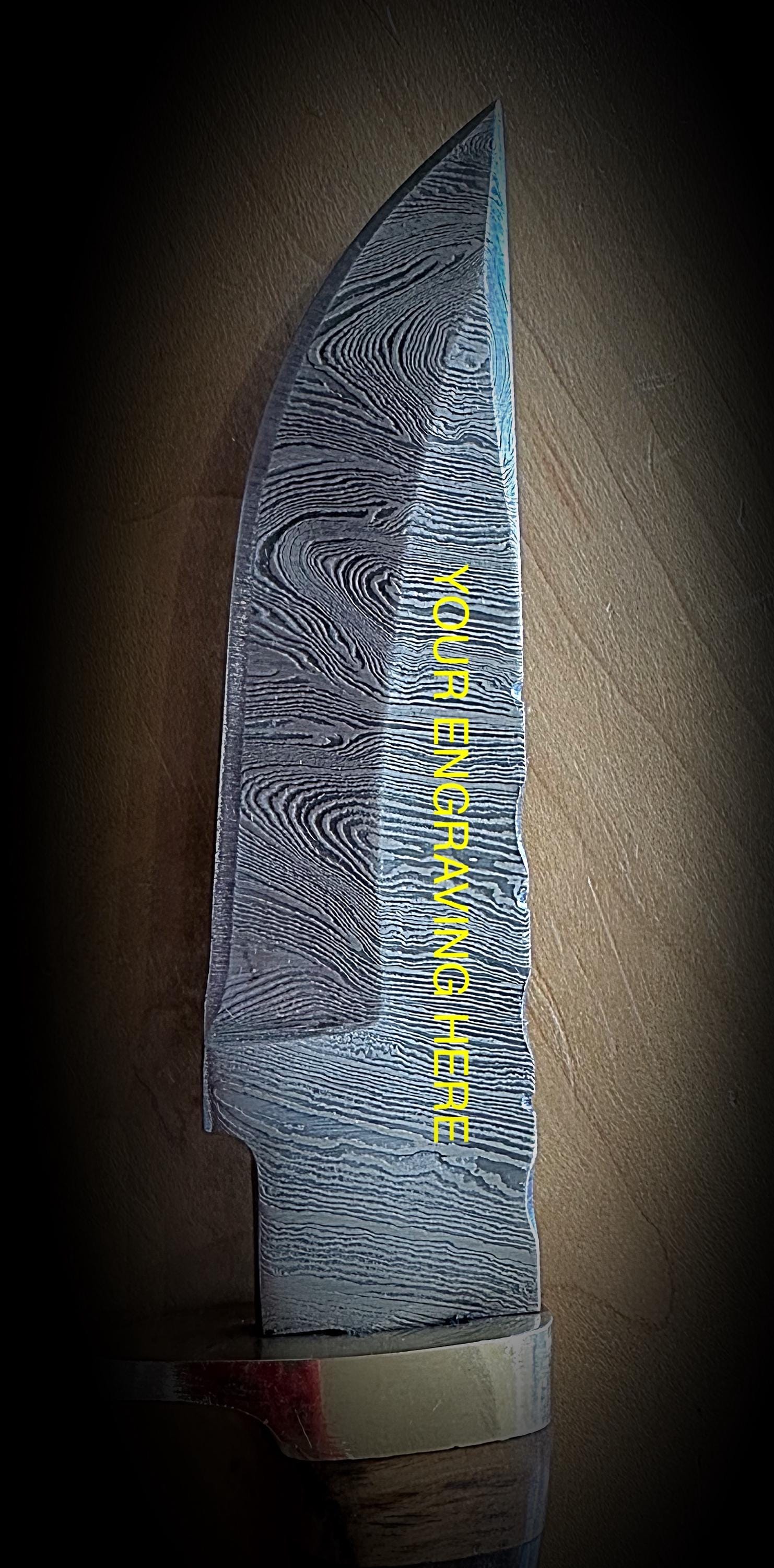 Laser Engraved Handmade Hunting Knife Skinning Knife - Etsy