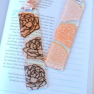 Boho Floral Bookmark: Handmade Acrylic With Silk Ribbon - Etsy