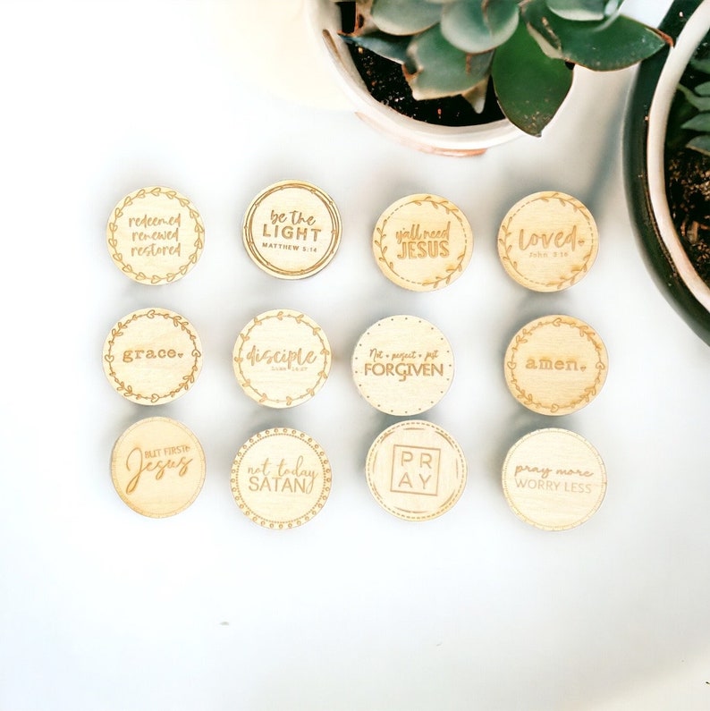 Faith Affirmation Tokens, Woman of Faith, Pocket Tokens, Christian ...