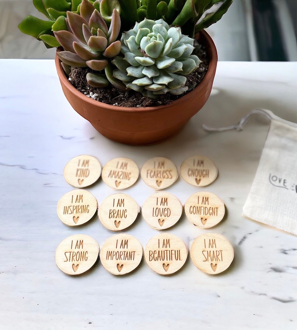Self Love Affirmation Tokens, Affirmation Tokens, Love Tokens, Pocket ...