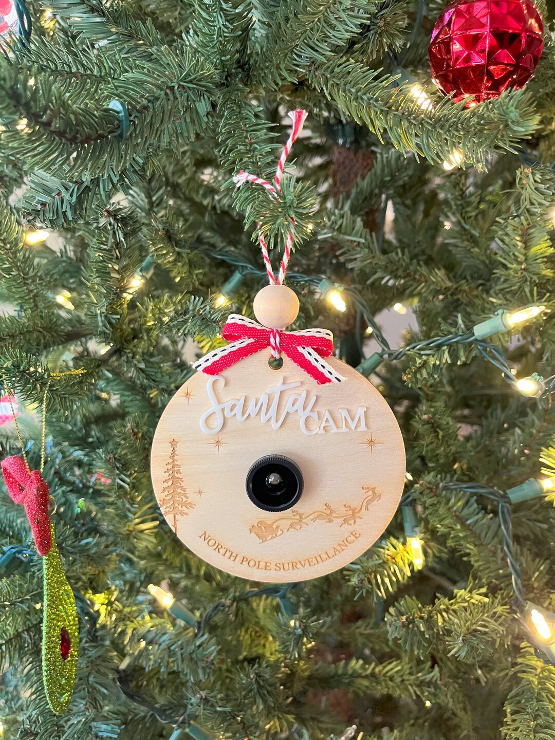 Santa Spy Cam Ornament, Santa Spy Camera, Christmas Ornament, North ...