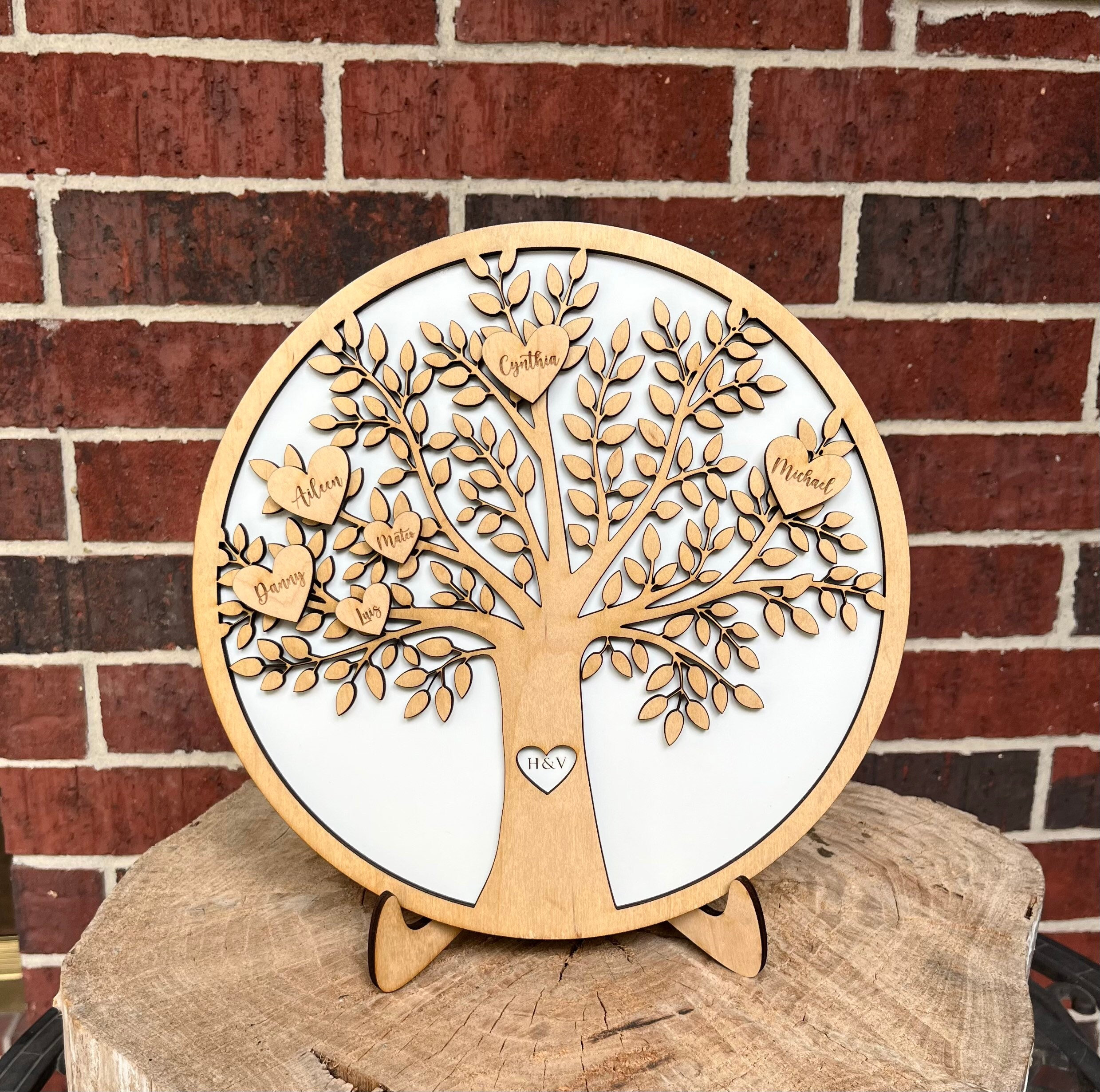 Family Tree Sign Laser Cut Family Tree Sign Gift for Mom - Etsy