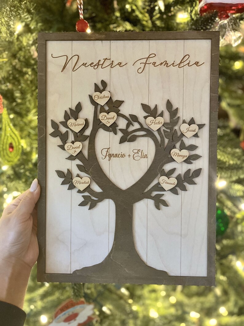 Our Family Tree Sign Arbol De Nuestra Familia Gift for Mom - Etsy