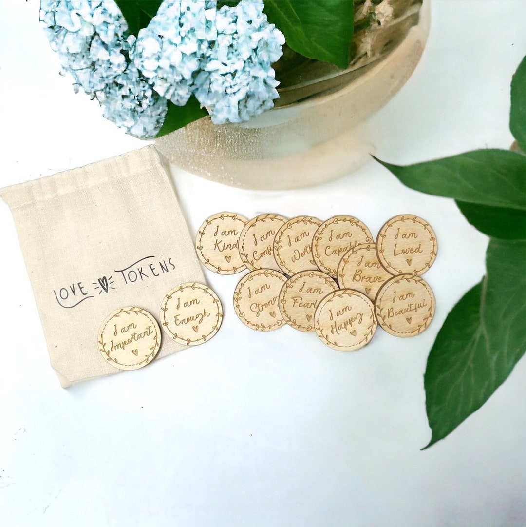 Positive Affirmation Tokens, Affirmation Tokens, Love Tokens, Pocket ...