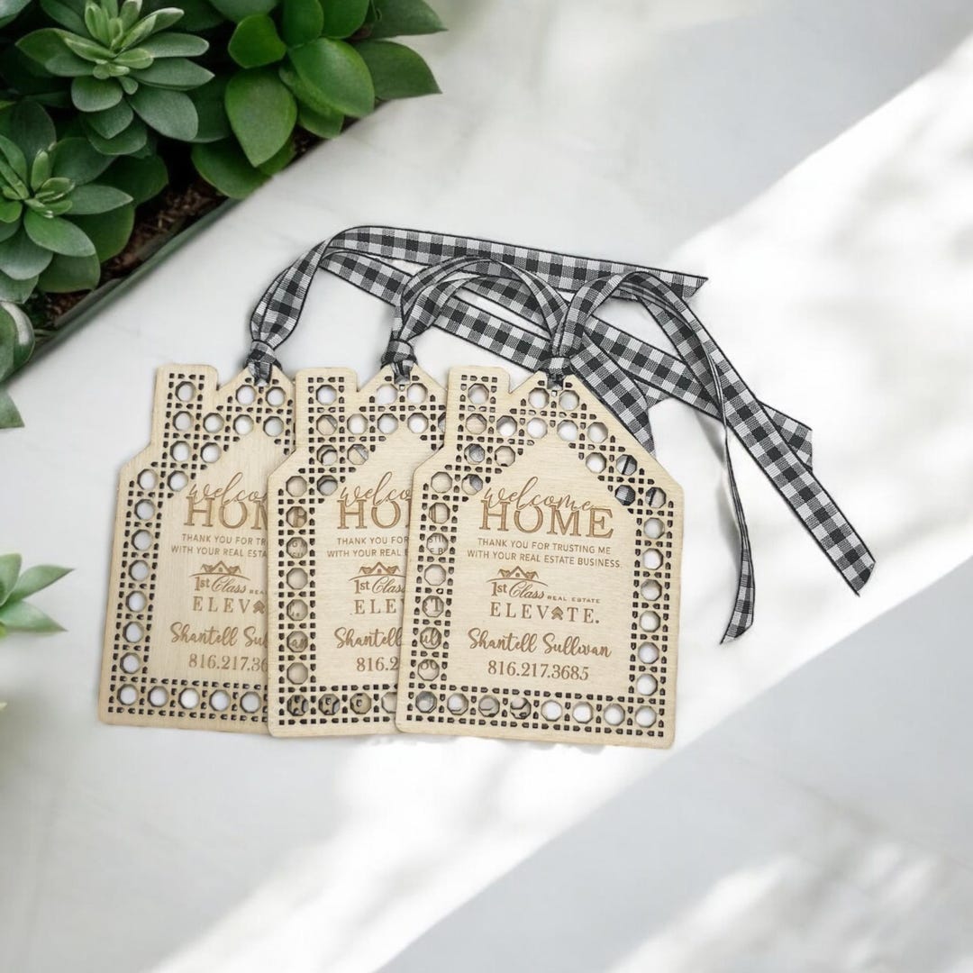 Realtor Gift Basket Tags, Personalized Realtor Gift Tags, Housewarming ...