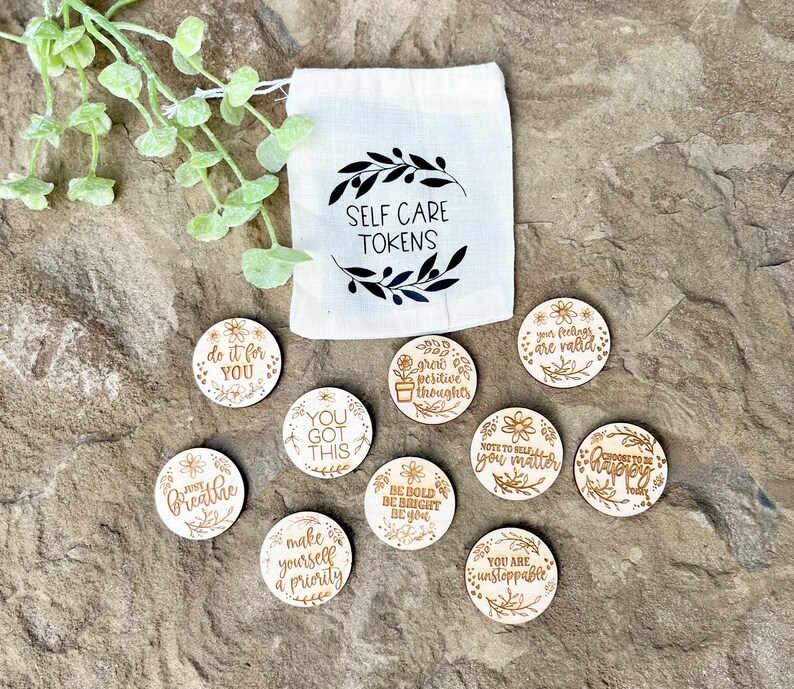 Self Care Tokens, Recovery Tokens, Pocket Tokens, Inspirational Tokens ...