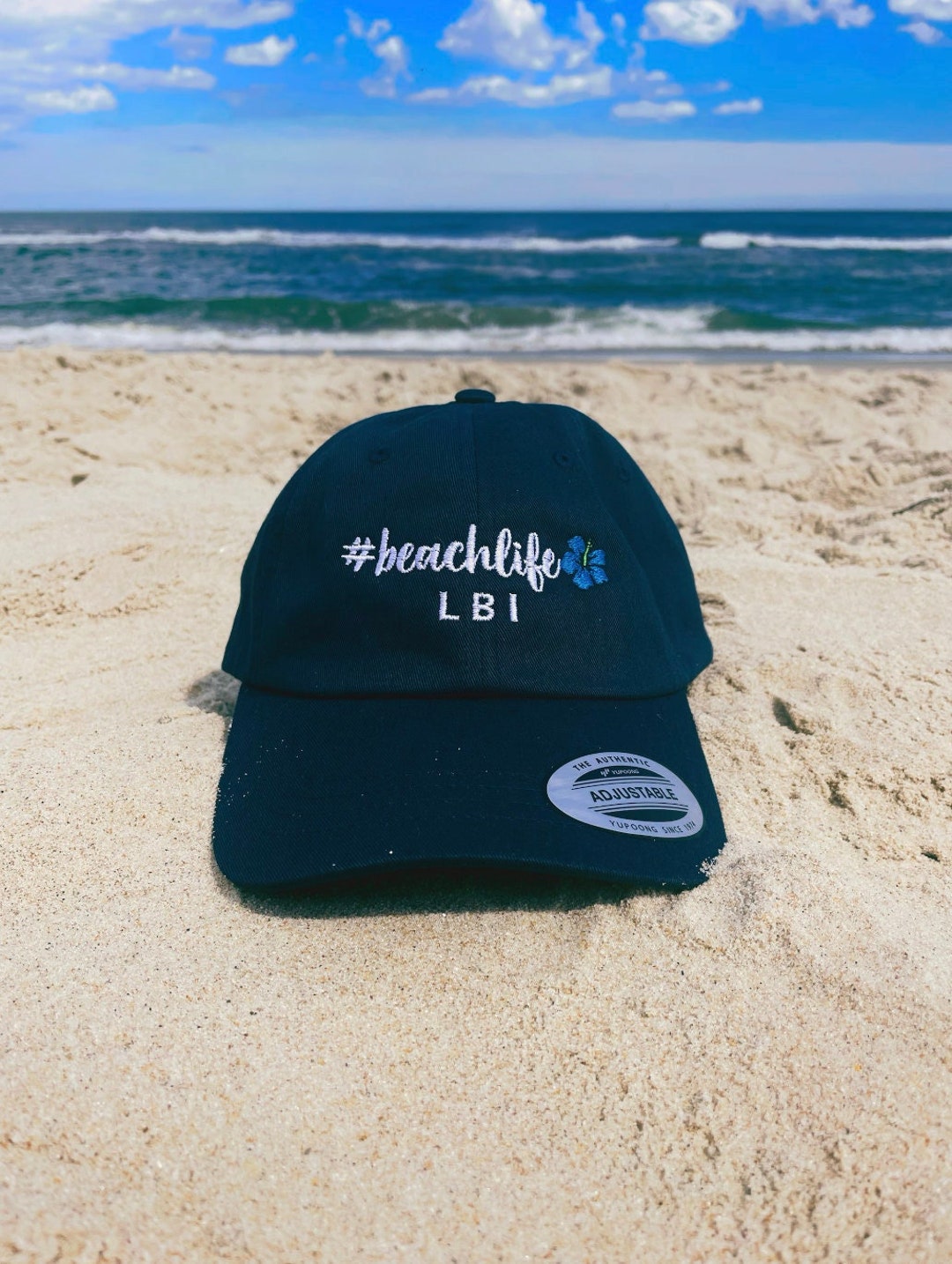 Long Beach Island Hat, LBI Baseball Hat, LBI Flower Hat, Cute Long ...