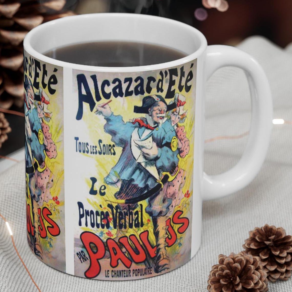 Vintage French Concert Poster Mug: Tea Coffee Lover Gift - Etsy