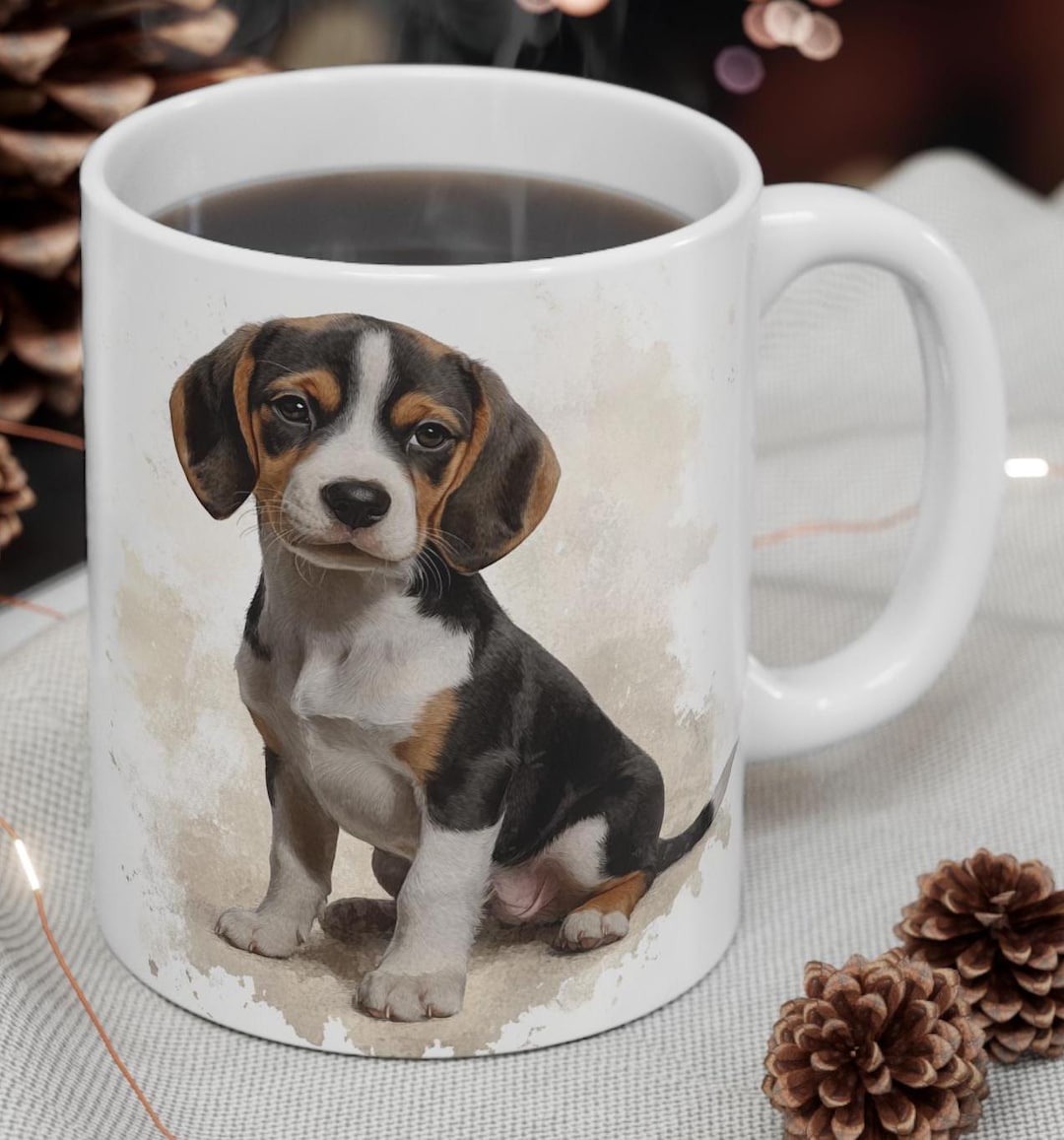Beagle Puppy Mug Tea Lover Gift, Kitchen Decor, Gift for Her, Coffee ...