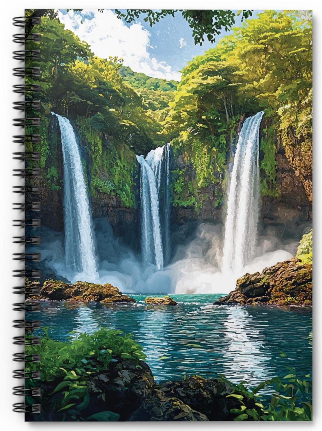 Hawaii Maui Waterfalls Stationery Notebook - Ruled Line Lined Diary ...