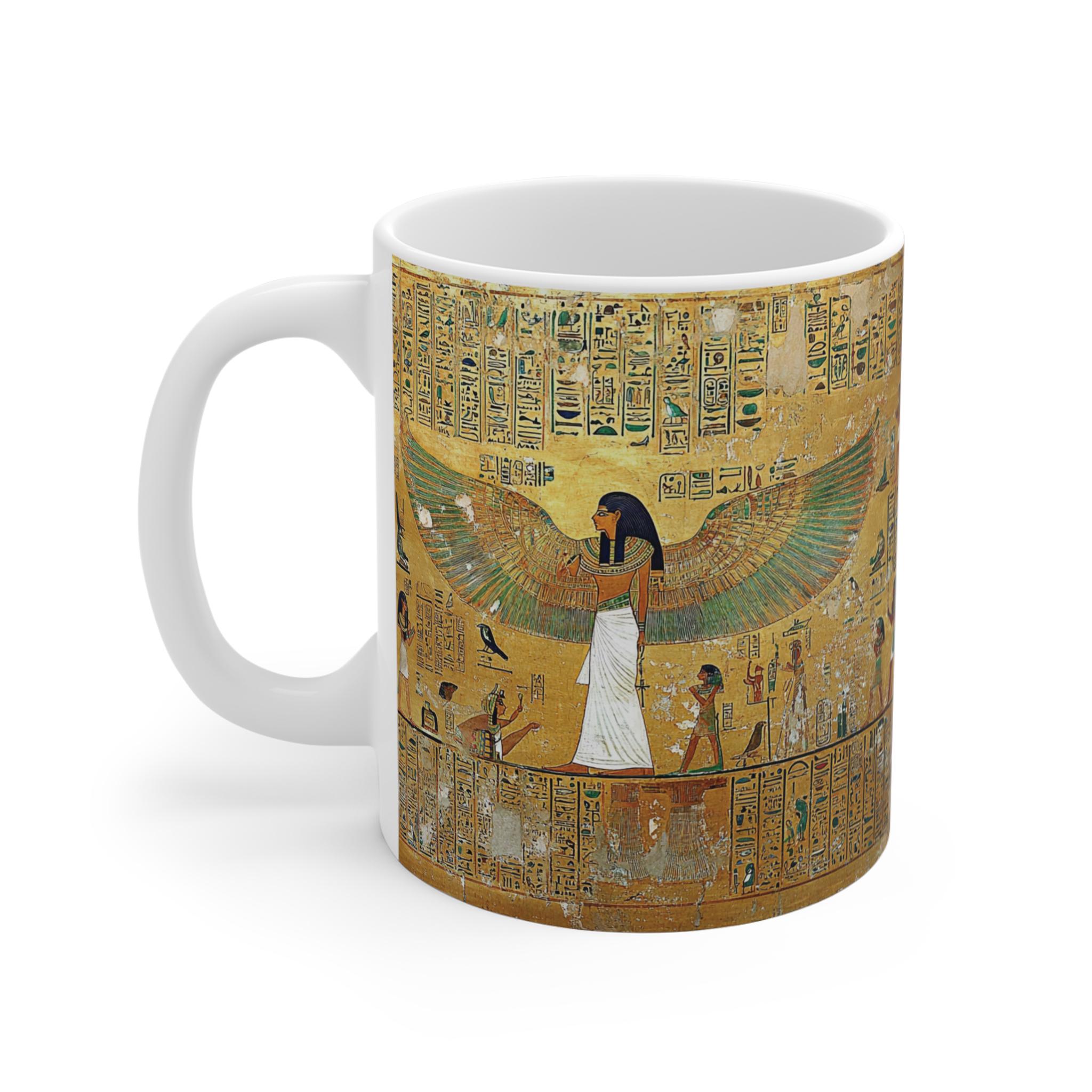 Egyptian Papyrus Coffee Mug: Ancient Hieroglyphic Design - Etsy