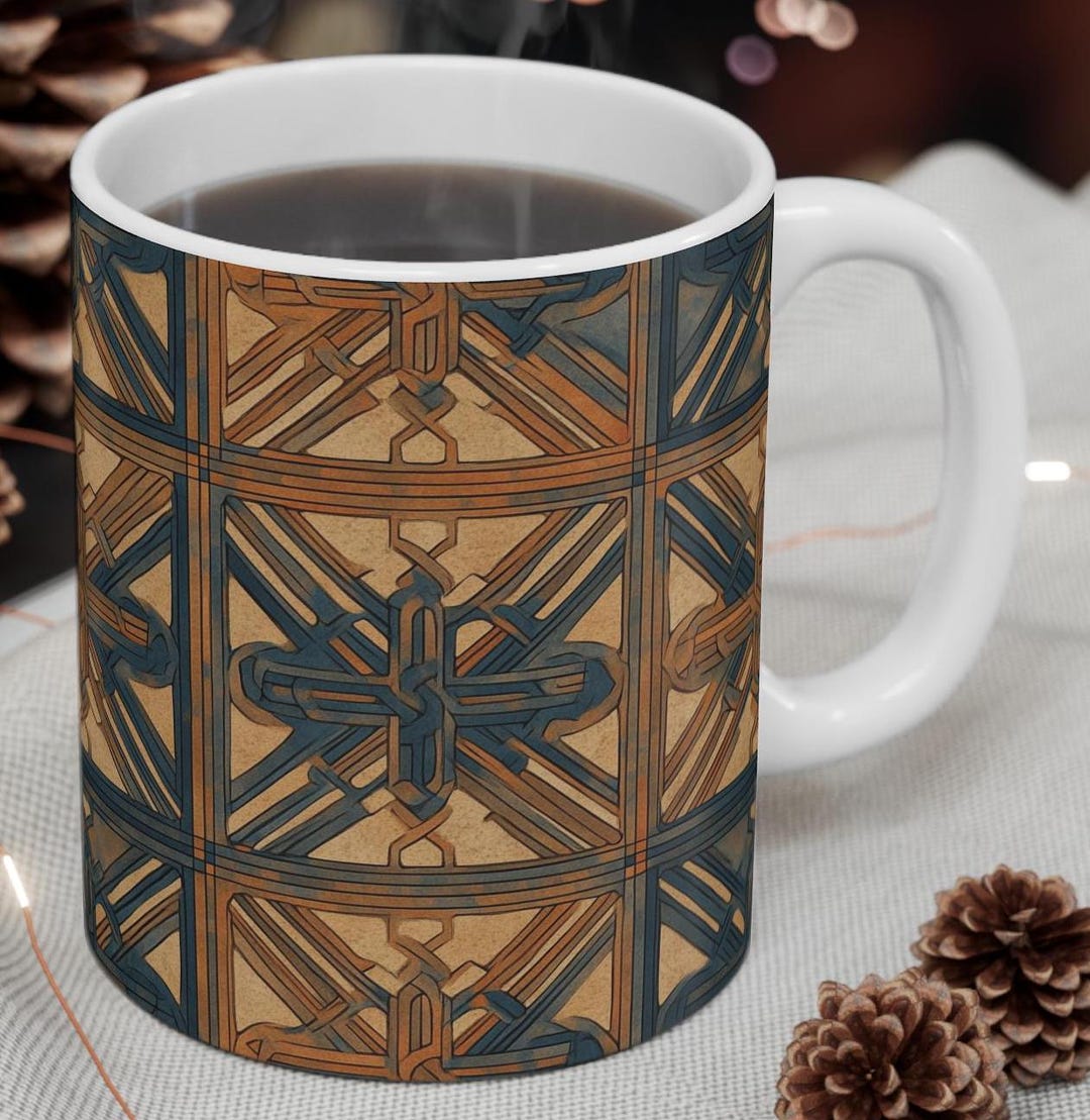 Celtic Knot Mug, Irish Coffee Cup, Tea Mug, Ceramic Drinkware, St ...