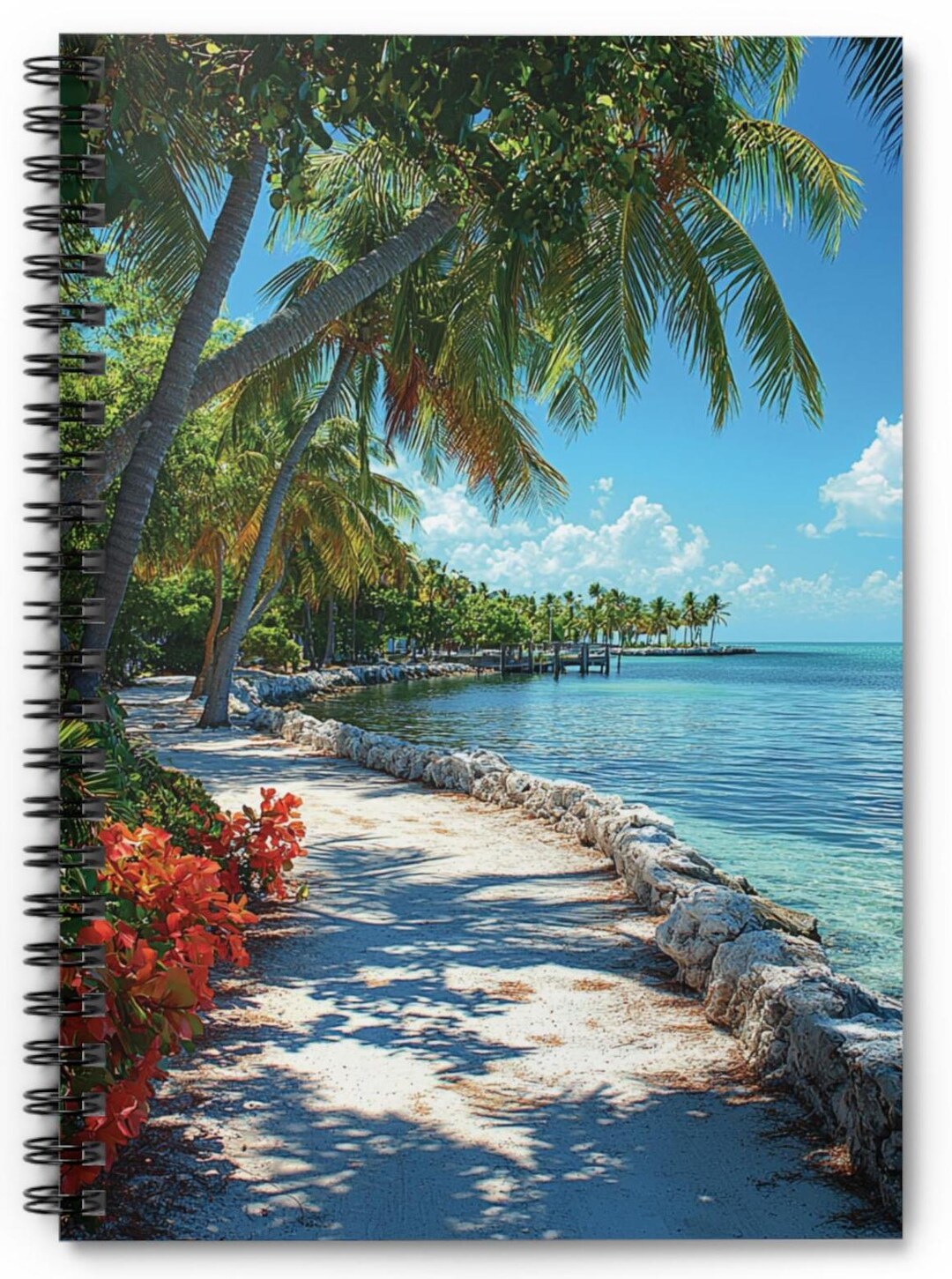 Florida Keys Spiral Notebook - Lined Paper, Travel Diary Journal, Study ...