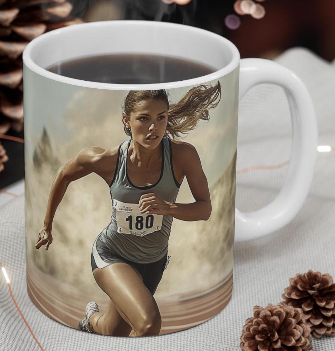 Track and Field Mug: Runner Gift, Ceramic Coffee Cup - Etsy