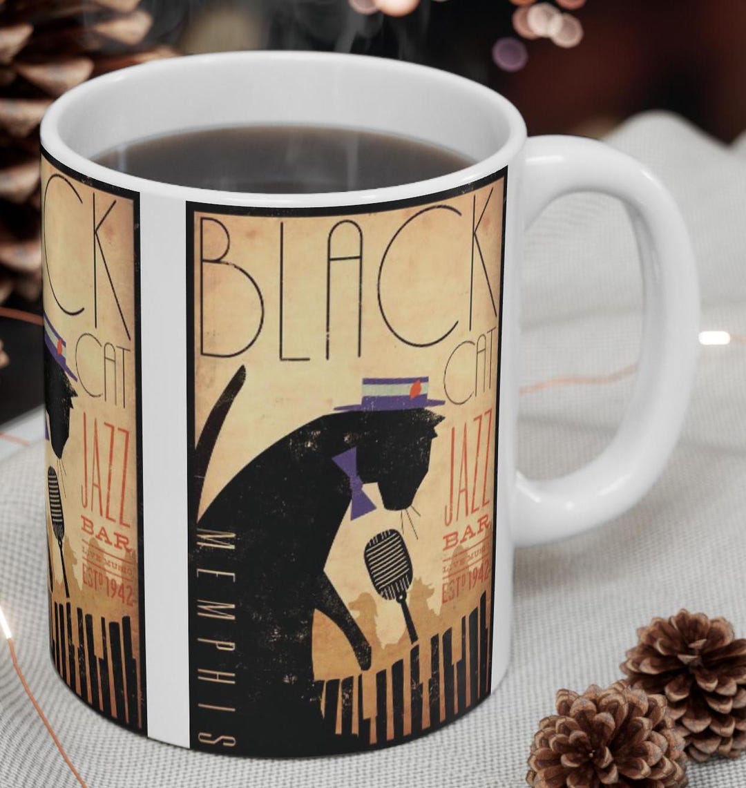 Vintage Memphis Jazz Poster Mug: Tea Coffee Cup Gift - Etsy