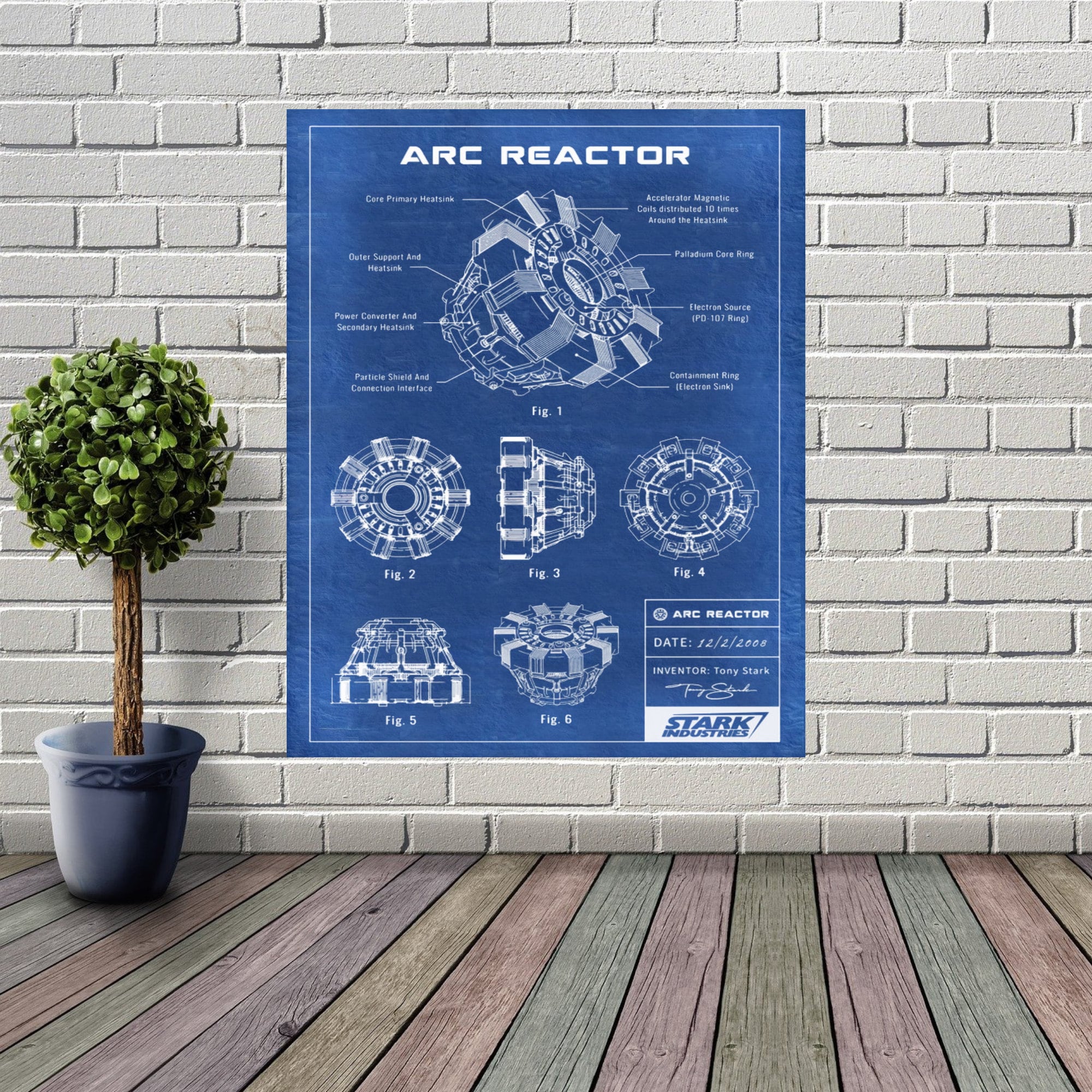 Iron Mans Arc Reactor. Arc Reactor Patent Print, Arc Reactor Diagram ...