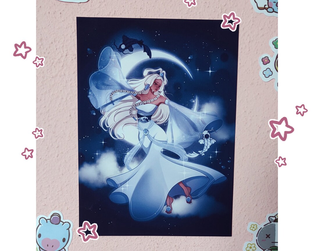 Moon Princess Art Print - Etsy