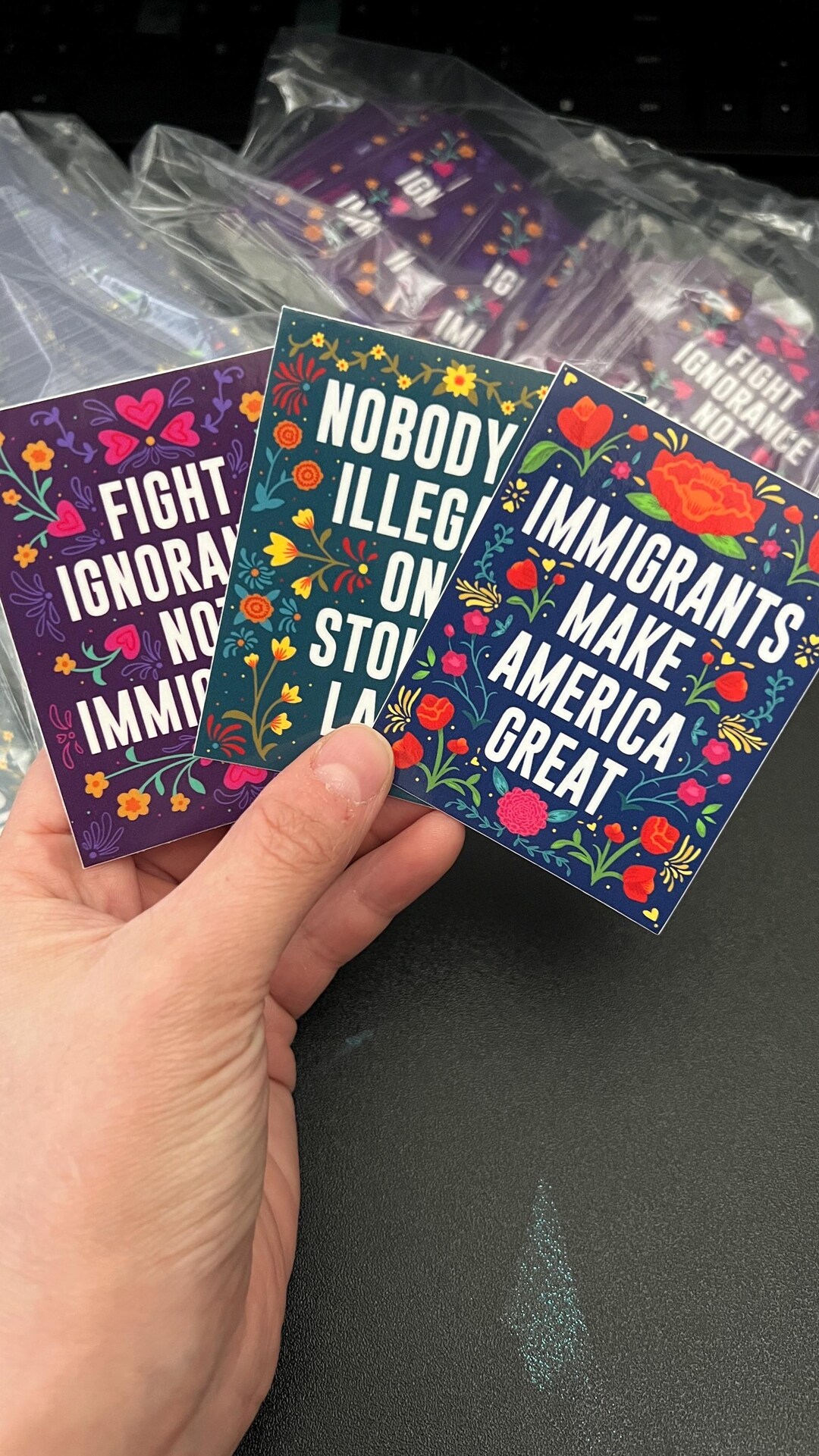 Immigrants Make America Great - Sticker Pack - No Human is Illegal - Etsy